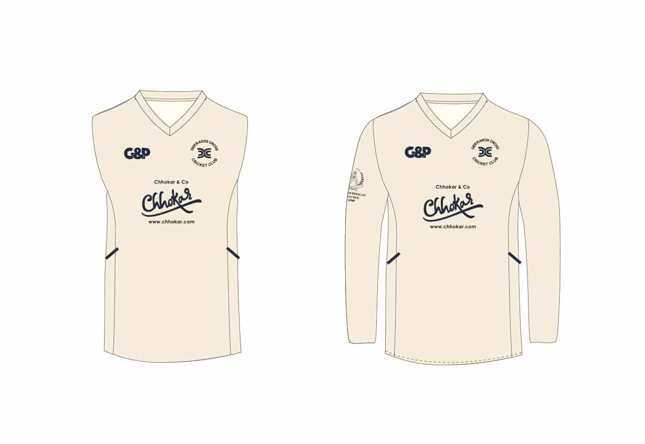 GX White Cricket Jumper - Gentlemen and Players
